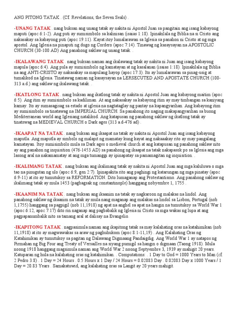 Ang Pitong Tatak | PDF
