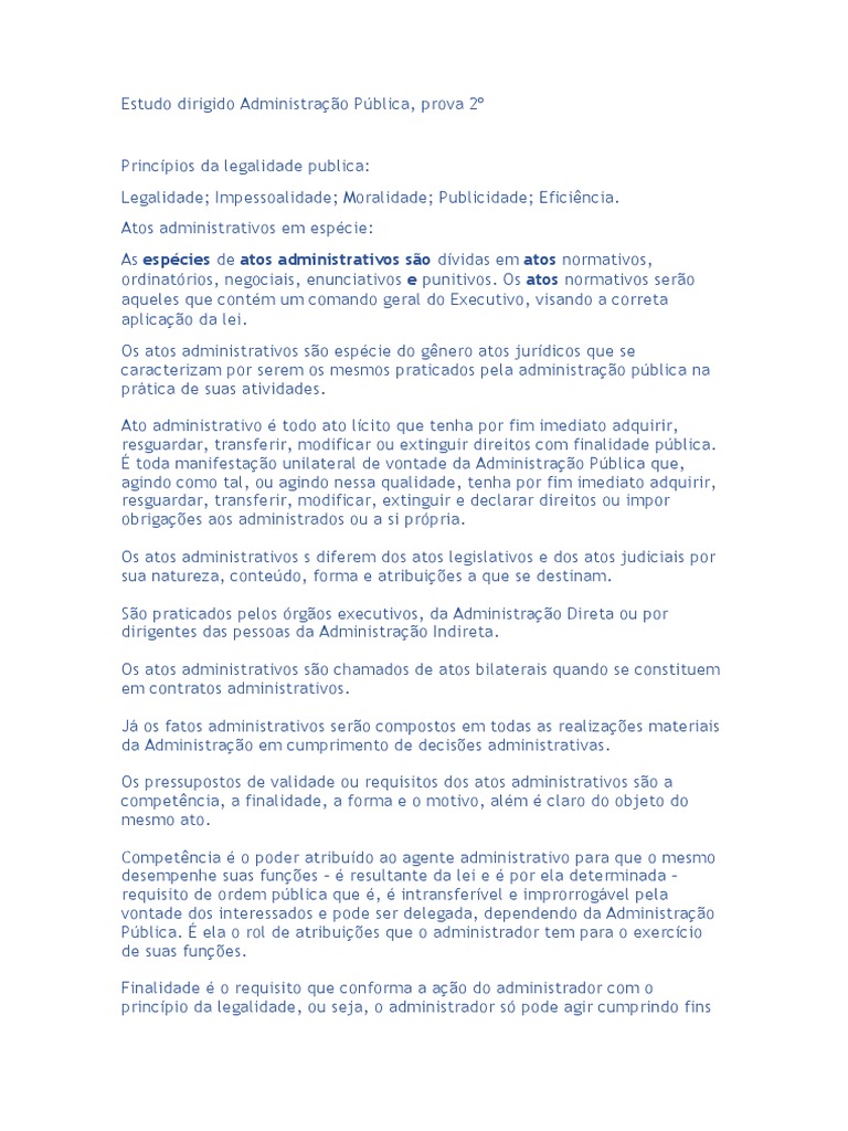 Atos Administrativos na Gestão Pública | PDF | Administração pública ...