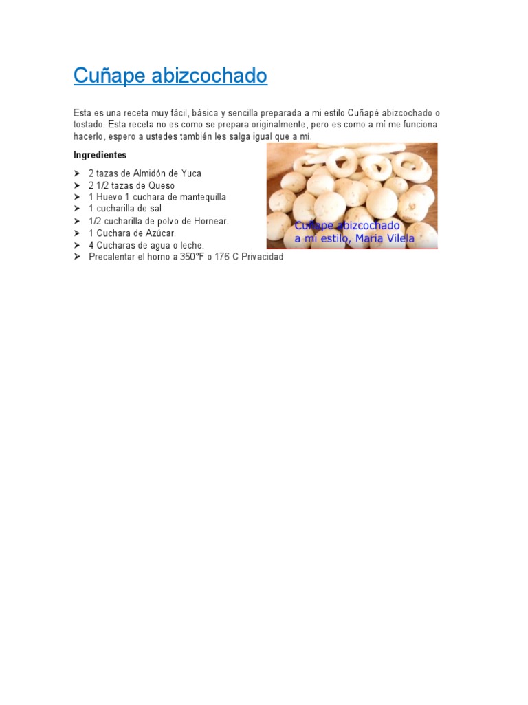 Cuñape Abizcochado | PDF