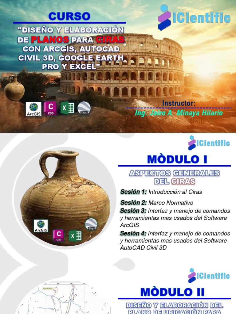Planos para CIRAS: Curso ArcGIS y AutoCAD | PDF