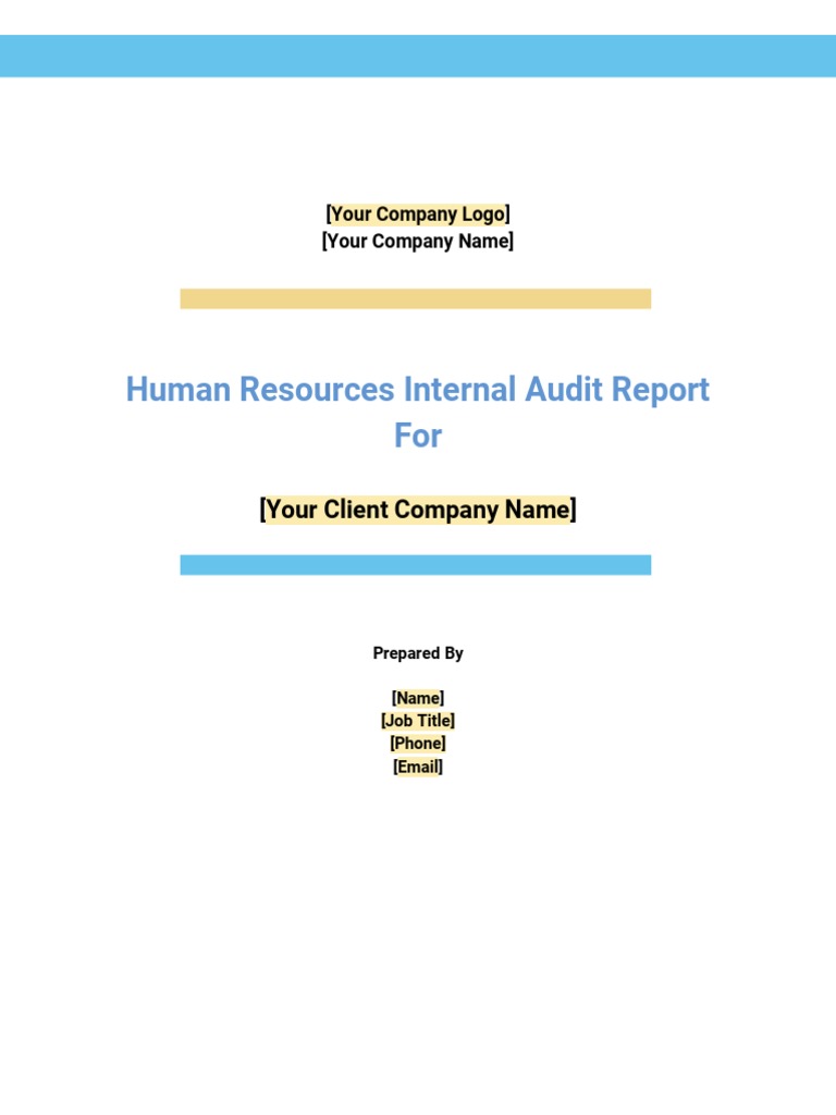 HR Internal Audit Report Template | PDF | Human Resources | Payroll