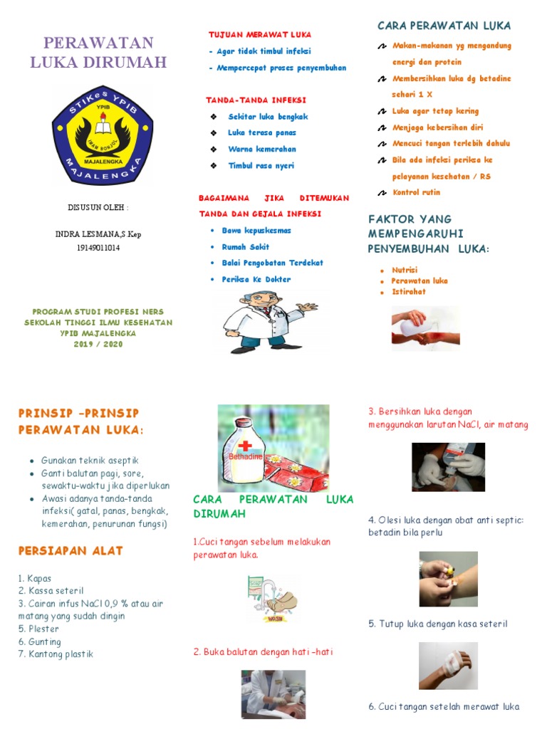 Leaflet Perawatan Luka Dirumah | PDF