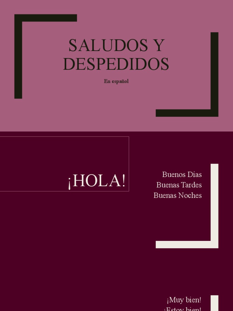 Nivel 1 - Saludos y Despedidos | PDF
