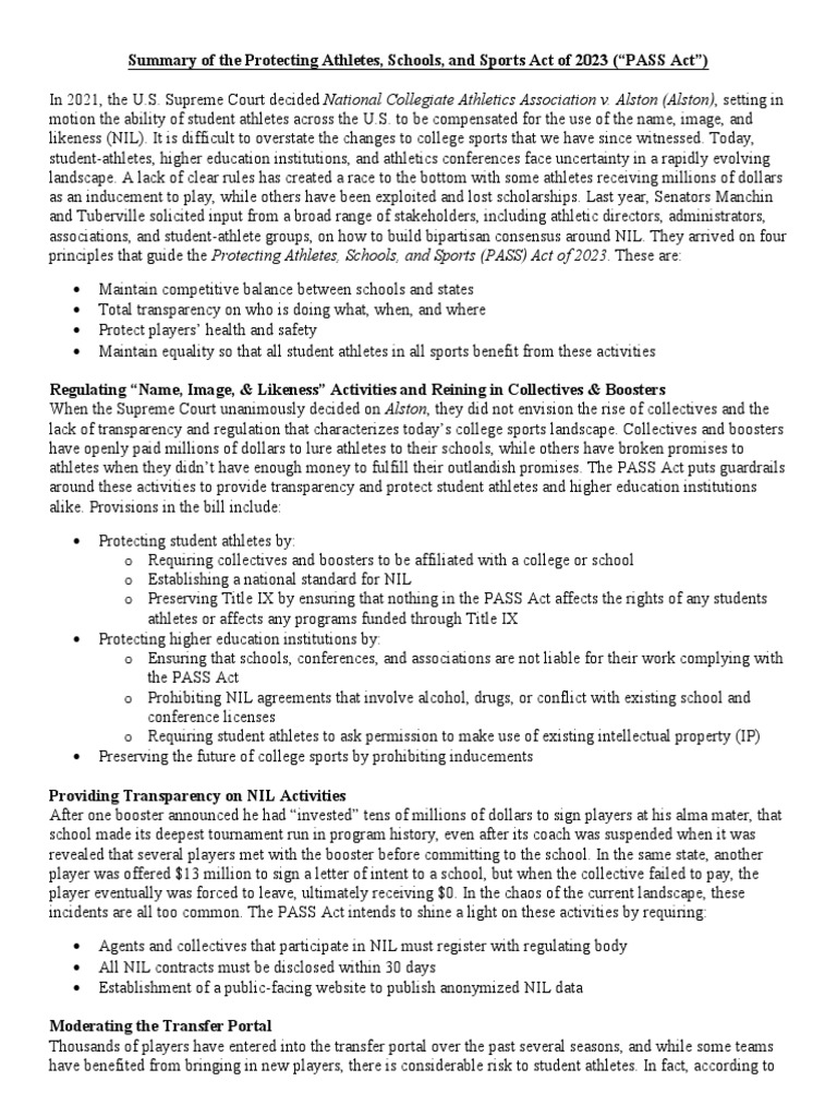 Summary of The PASS Act | PDF | Federal Trade Commission | American ...