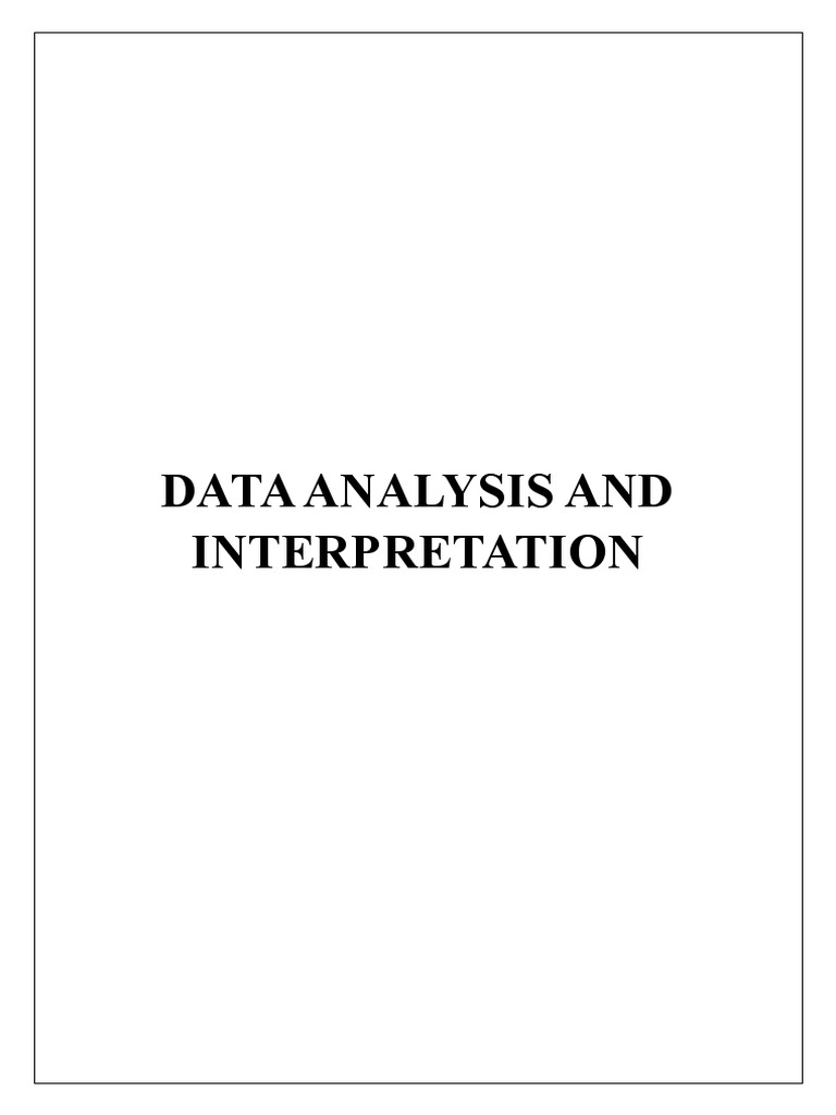 Data Analysis and Interpretation | Download Free PDF | Mobile App ...