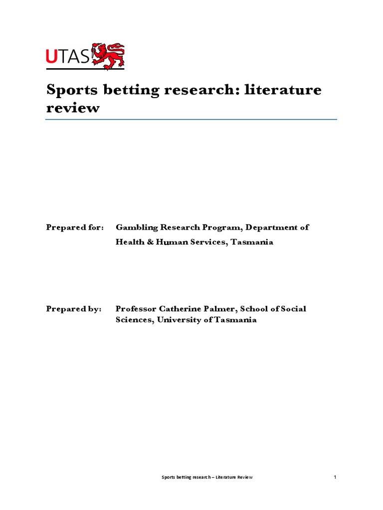 Sports Betting Literature Review | Download Free PDF | Gambling ...