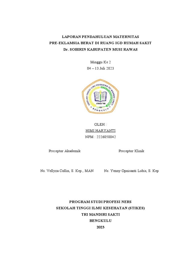 LP Pre-Eklamsia Berat | PDF