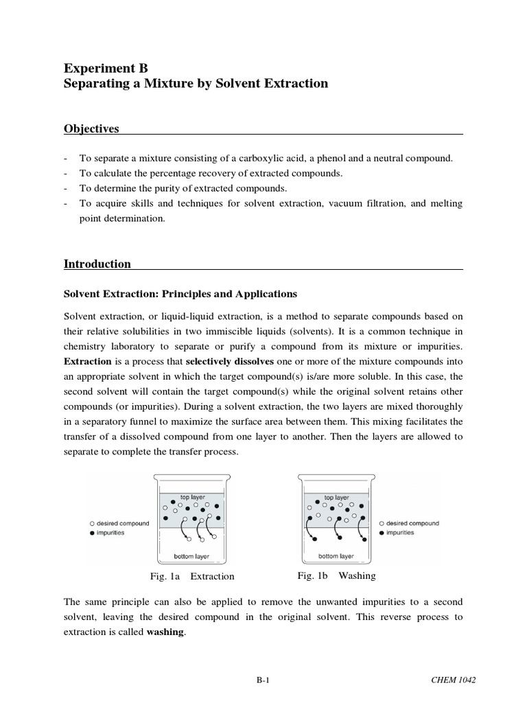 Expt B Manual | PDF | Solvent | Acid