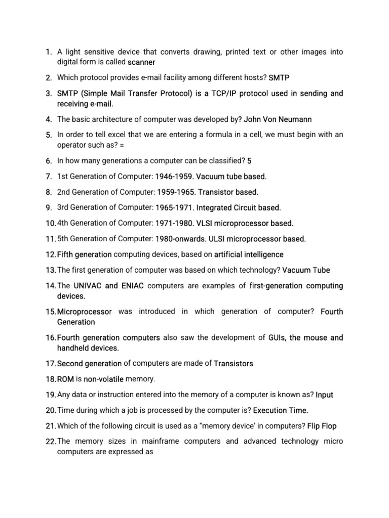 Computer by Examveda PDF | PDF | Electrical Components | Electrical ...
