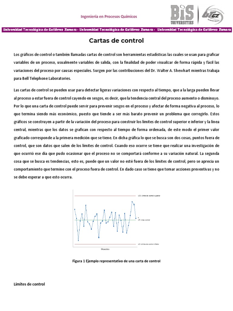 Cartas de Control | PDF | Desviación Estándar | Distribución normal