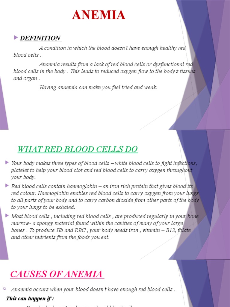 Understanding Anemia: Causes and Types | PDF | Anemia | Red Blood Cell