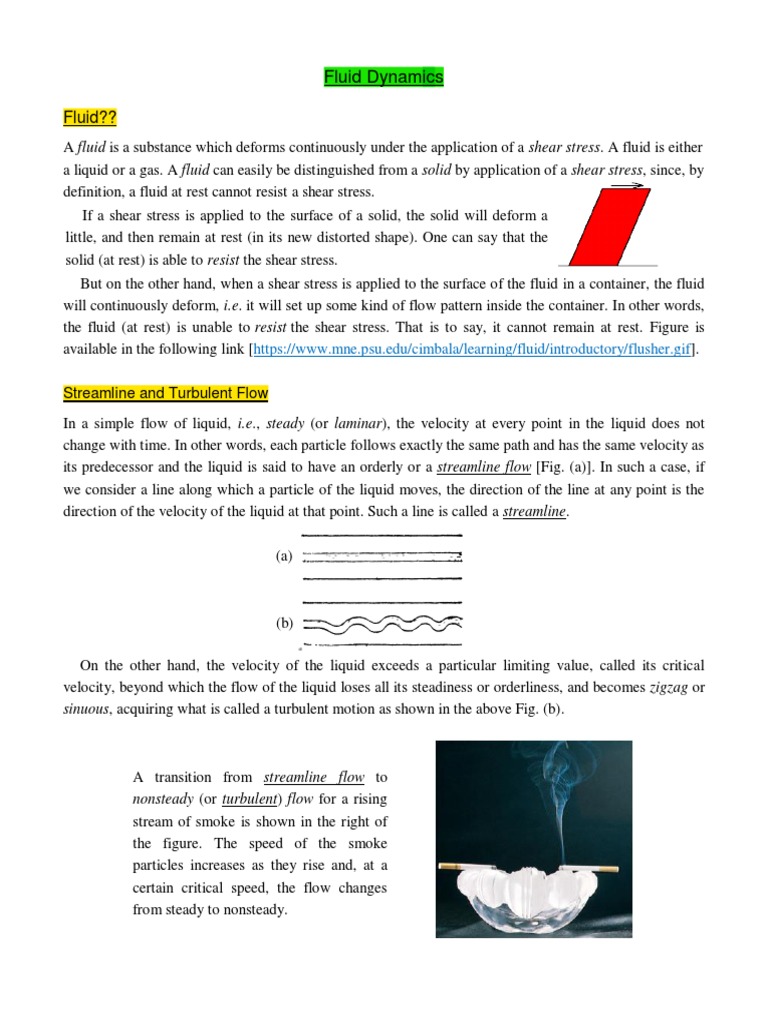 Fluid Dynamics | PDF | Fluid Dynamics | Viscosity
