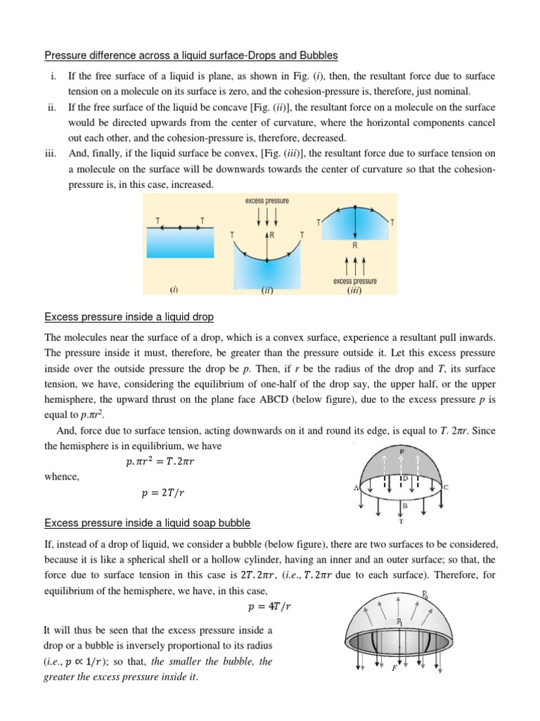 Liquid Surface Pressure Dynamics | PDF