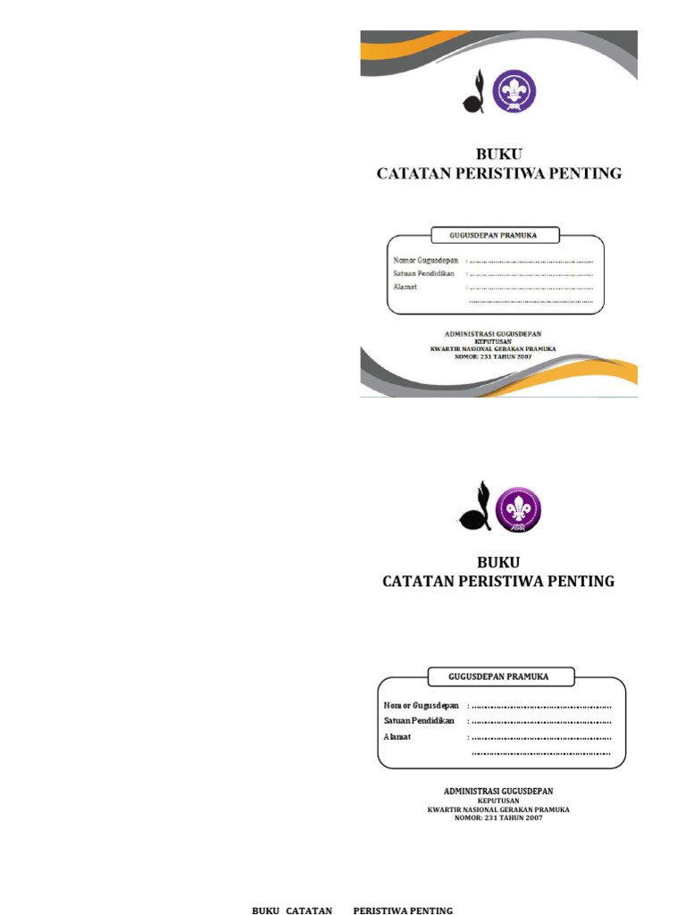 Buku Catatan Peristiwa Penting | PDF