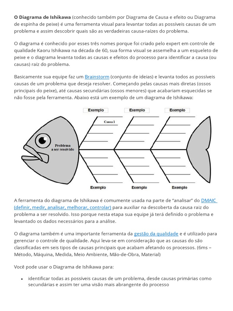 Diagrama de Ishikawa | PDF