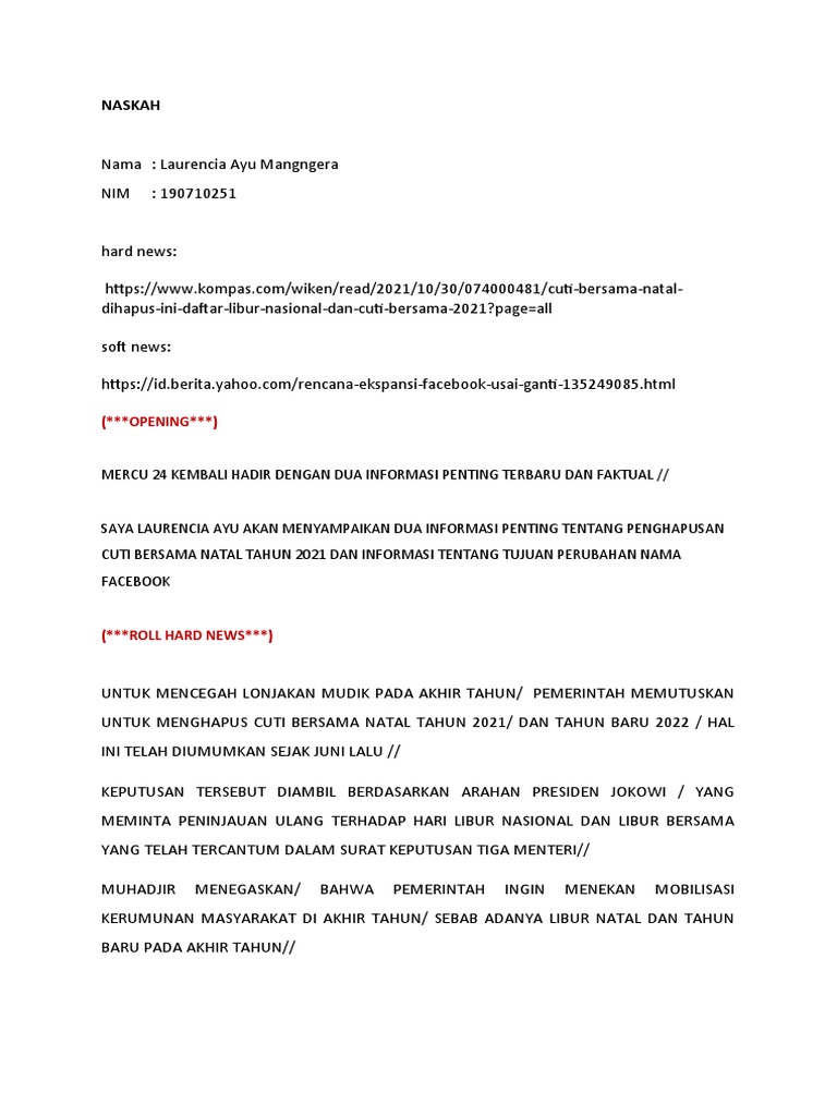 Naskah Podcast | PDF