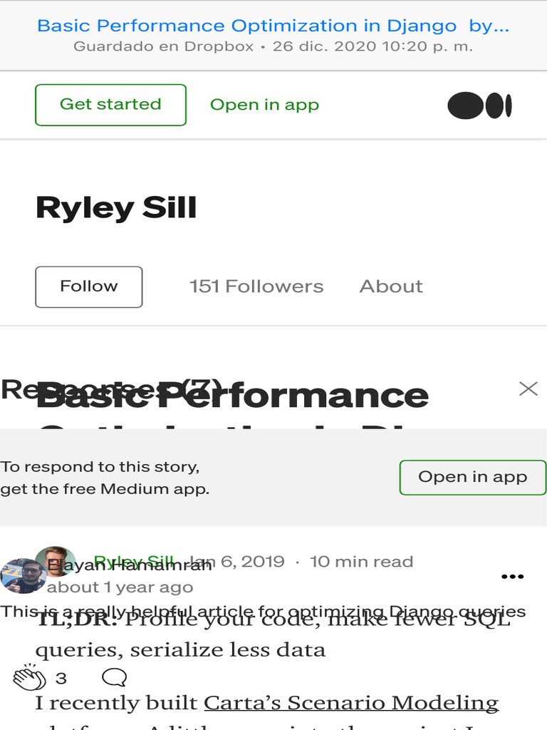 Basic Performance Optimization in Django by Ryley Sill Medium | PDF ...