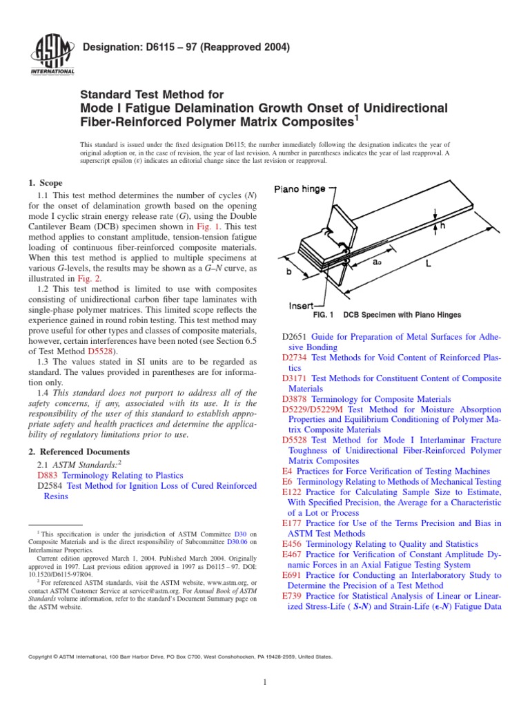 Mode I Fatigue Delamination Composites Pdf Fatigue Material Composite Material