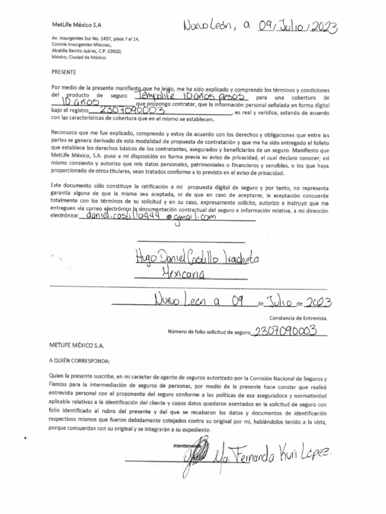 Solicitud para Firma | PDF