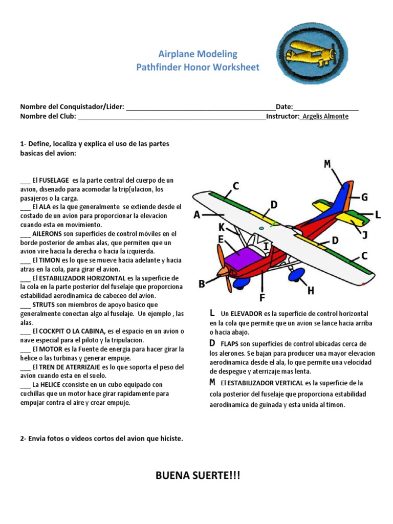 Airplane Modeling Worksheet (1) - 2 | PDF | Avión | Superficies de ...