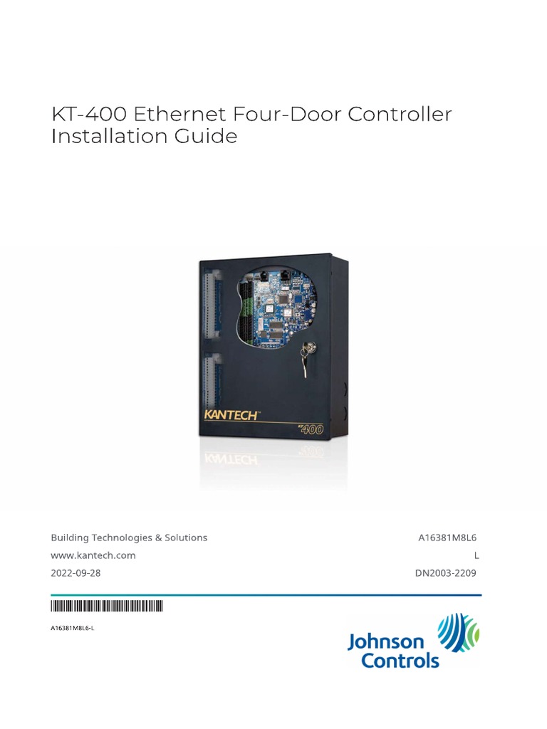 Ig Kantech Kt-400 Dr Cntrlr a16381m8l6-l (1) | PDF