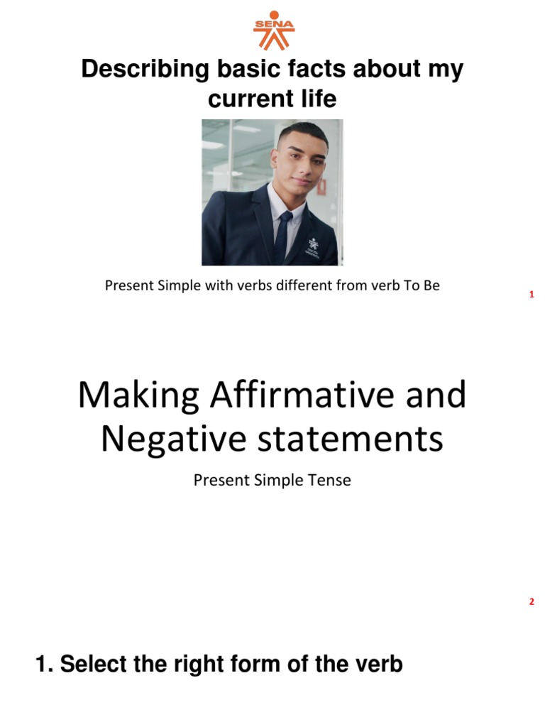 06 Making Affirmative and Negative Statements VERSION 2 | PDF ...