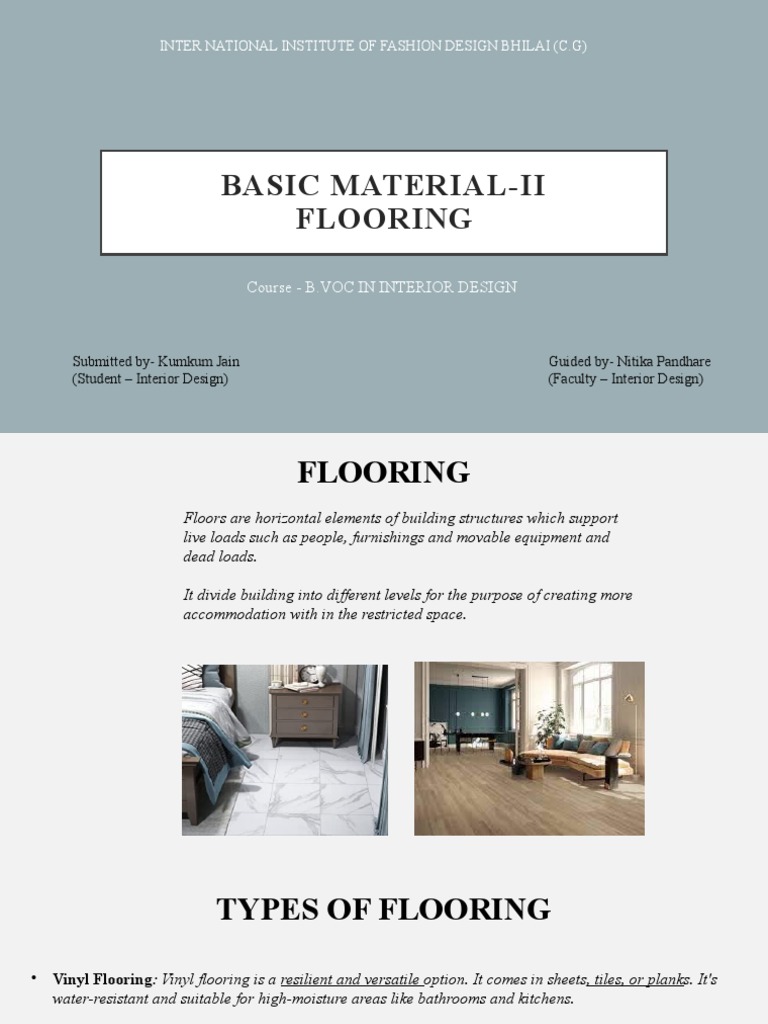 Flooring Types for Interior Design | PDF