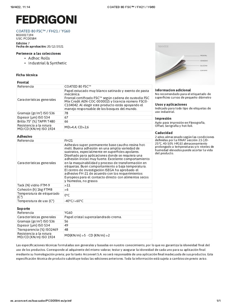 Coated 80 FSC™ - FH21 - Yg60 | PDF | Diseño gráfico | Conocimiento ...