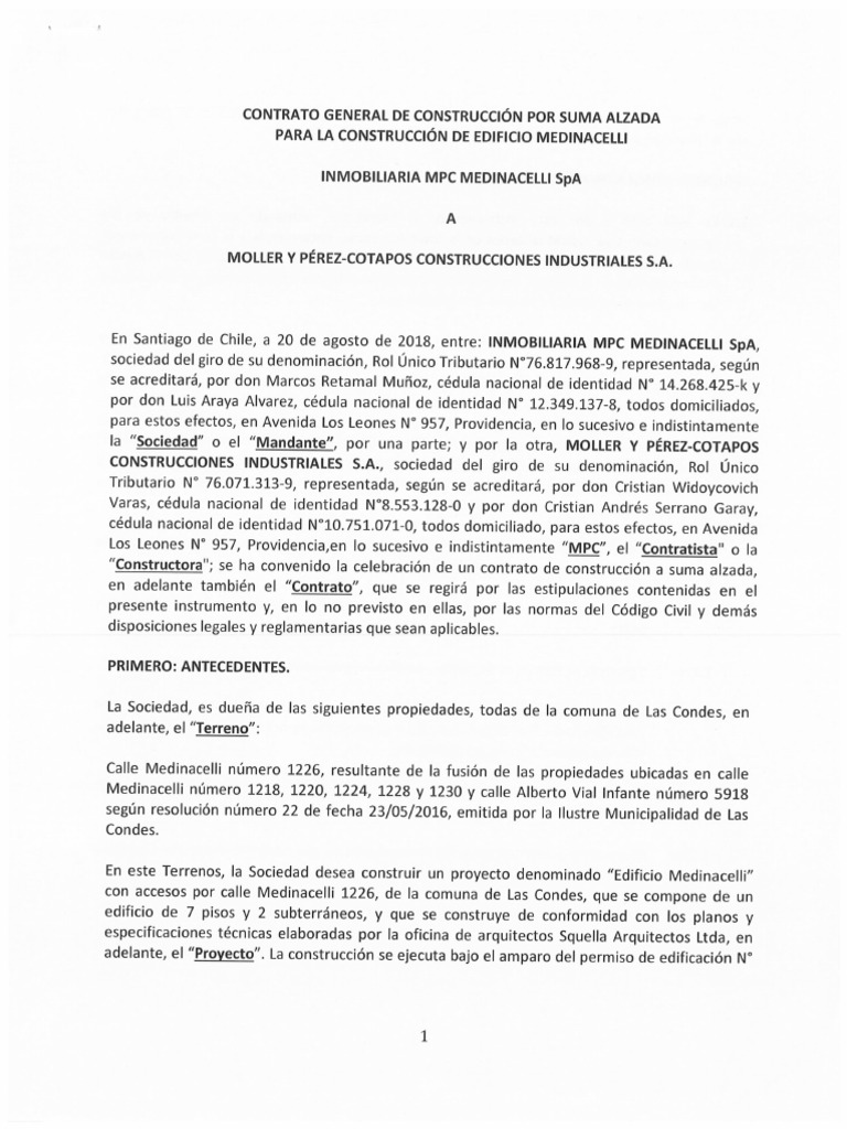 Contrato 3 - Contrato de Construcción | PDF