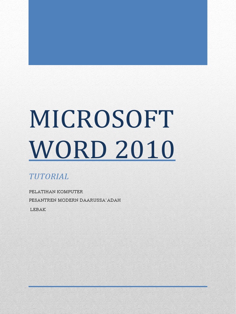 Modul Word 2010 X | PDF