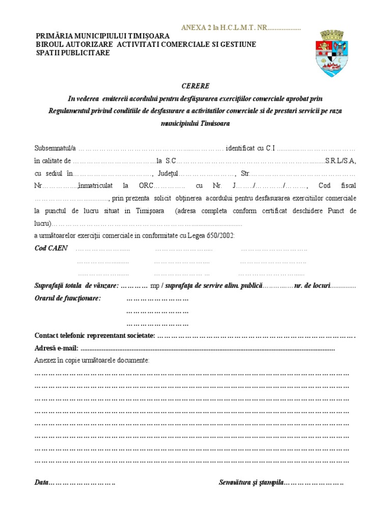 I3230325__Cerere emitere acord COMERCIAL | PDF