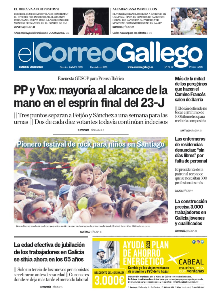 17 07 23 El Correo Gallego | PDF | Camino de santiago