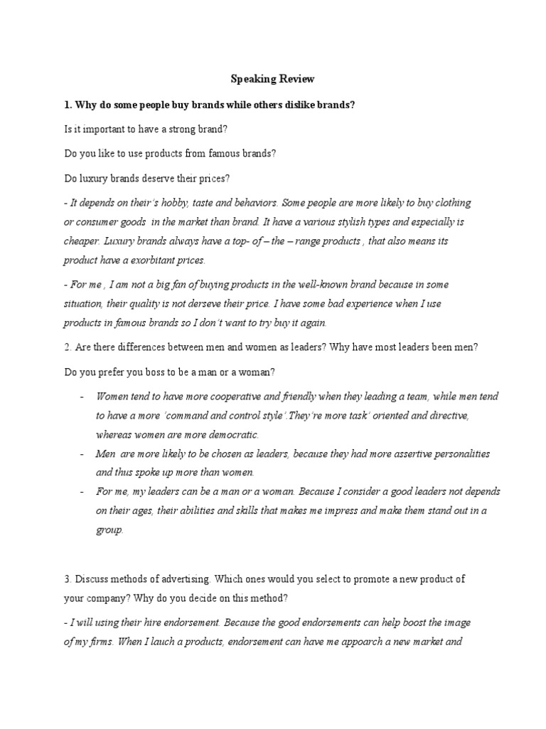 Speaking Review As Pdf Protectionism Brand