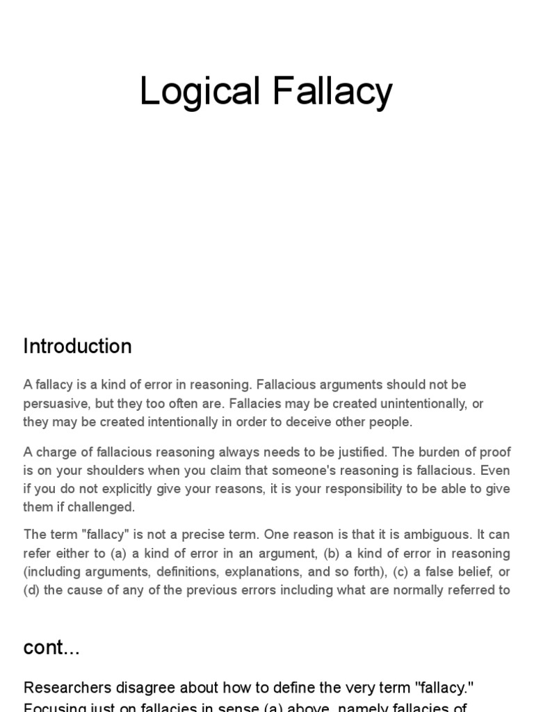 Fallacy | PDF | Fallacy | Argument