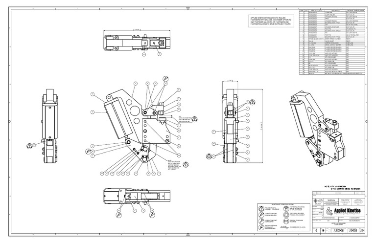 Assembly Drawing Example A0002 | PDF | Metalworking | Manufactured Goods