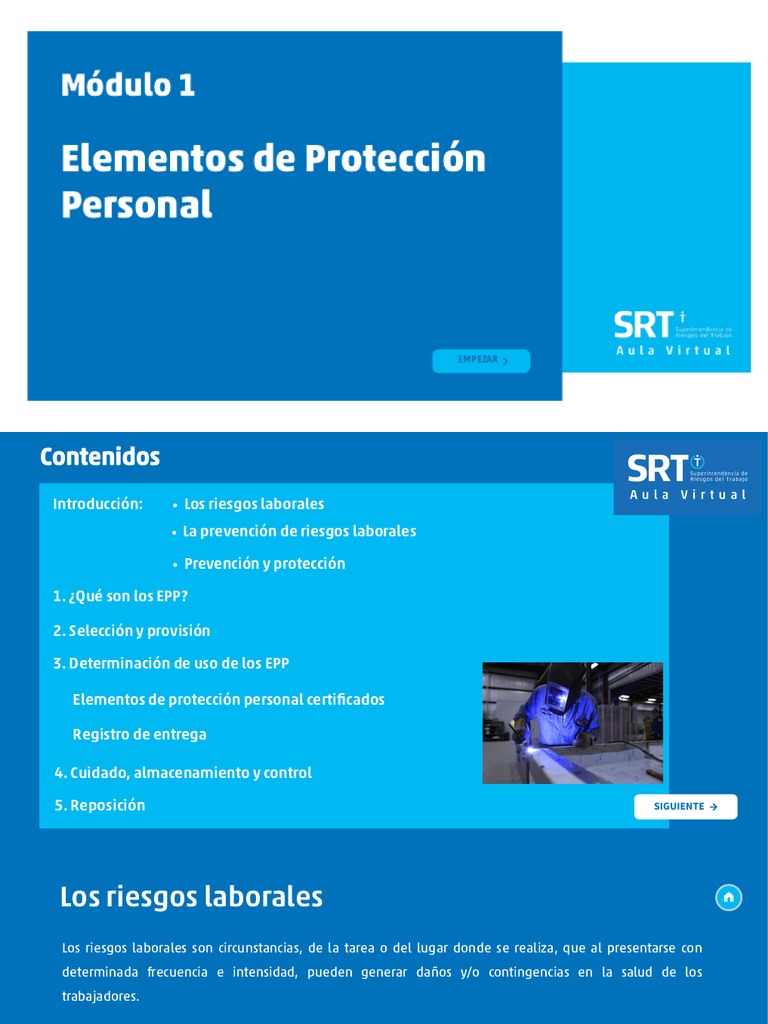 Guía de EPP y Prevención Laboral | PDF | Riesgo | Seguridad y salud ocupacional