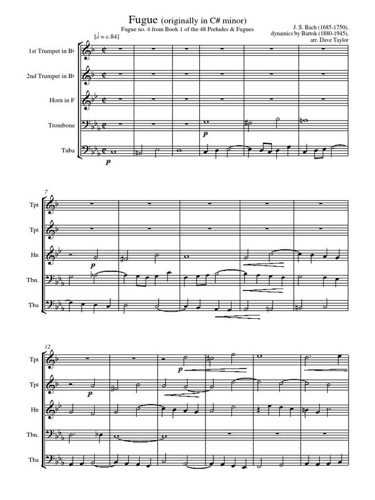 Fugue in C# Minor | PDF