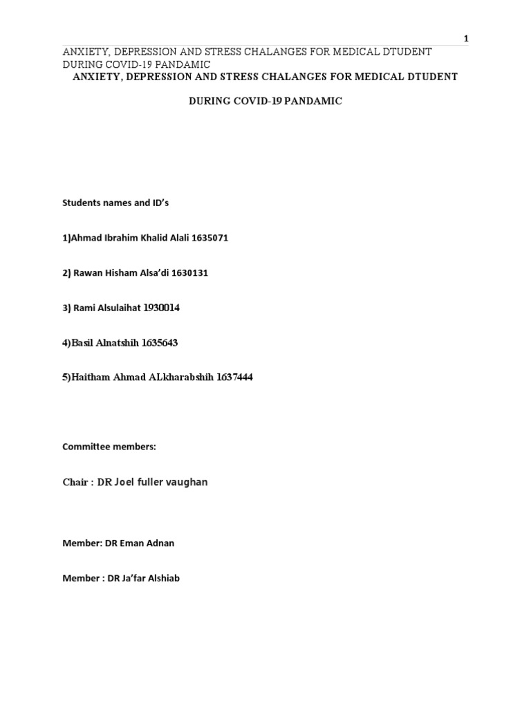 Anxiety | PDF | Major Depressive Disorder | Survey Methodology