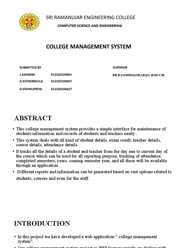 College Manage Ppd-1 | PDF | My Sql | Microsoft Sql Server
