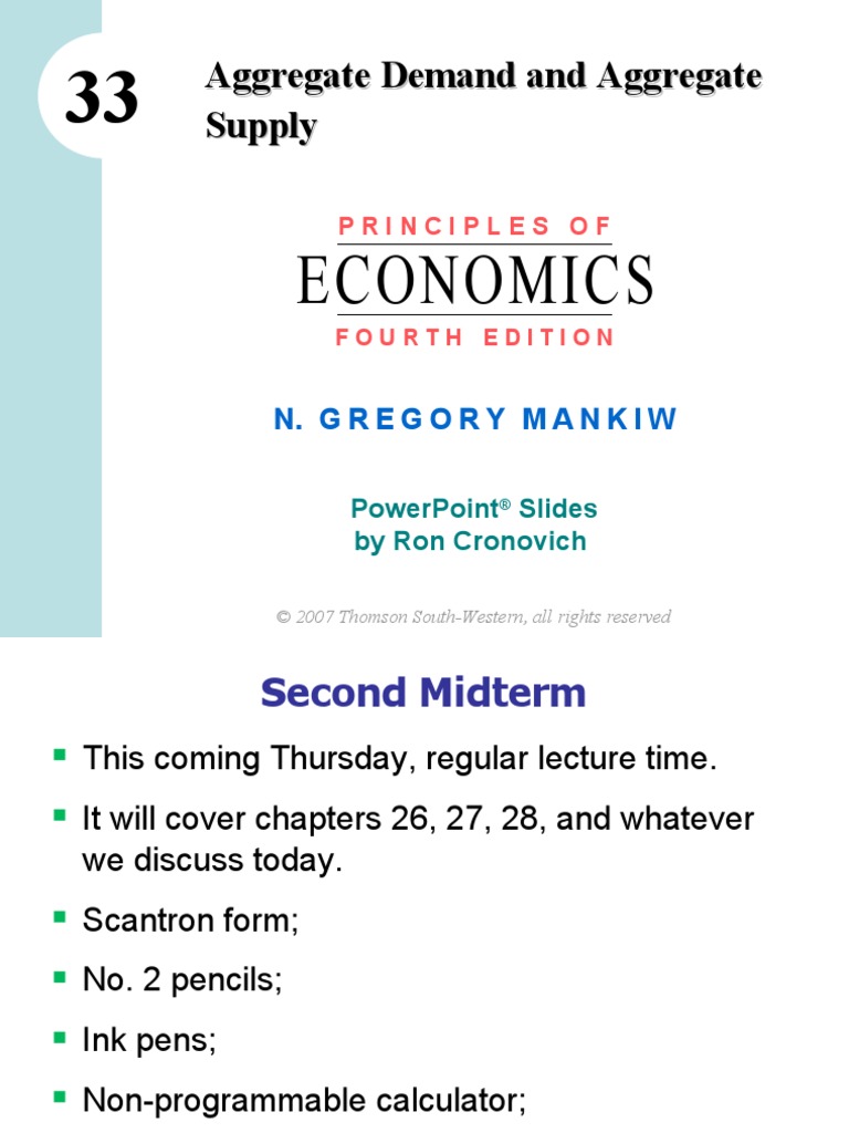 33 Princ-ch33-Tổng Cung Và Tổng Cầu | PDF | Aggregate Demand | Fiscal Multiplier