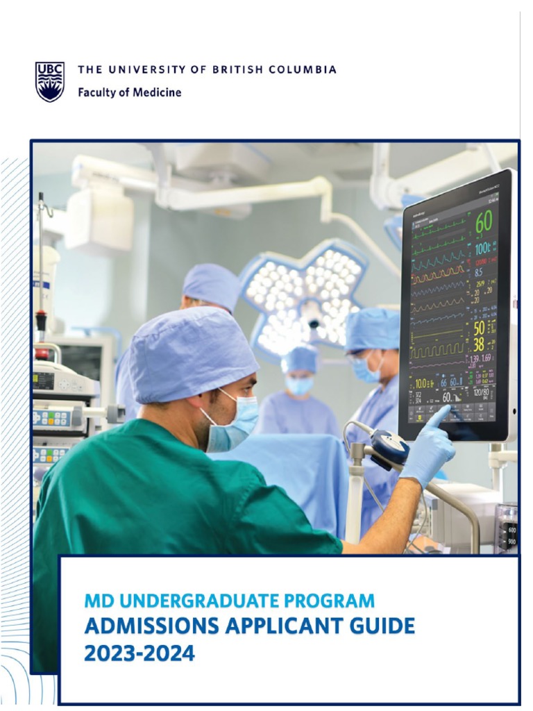 UBC MD Admissions Applicant Guide 2023 2024 | PDF | Doctor Of ...
