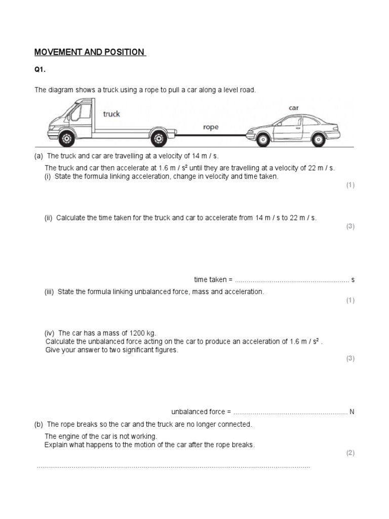 Physics of Motion and Forces Analysis | PDF | Speed | Force