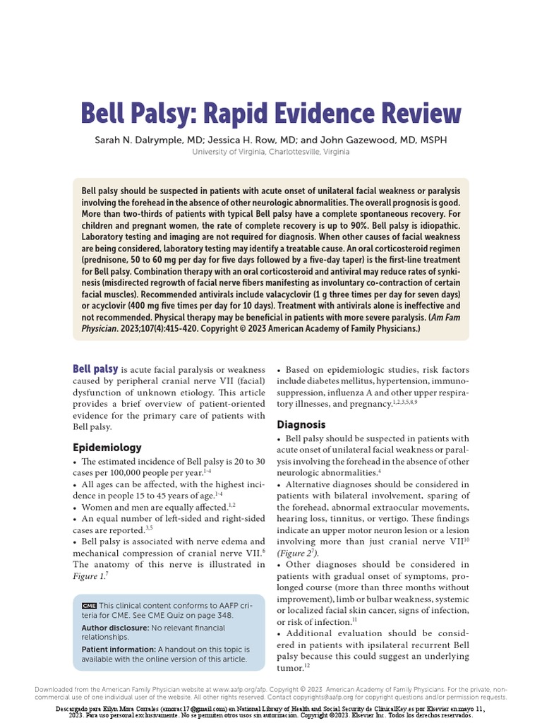 Sarah N. Dalrymple, MD Jessica H. Row, MD and John Gazewood, MD, MSPH ...