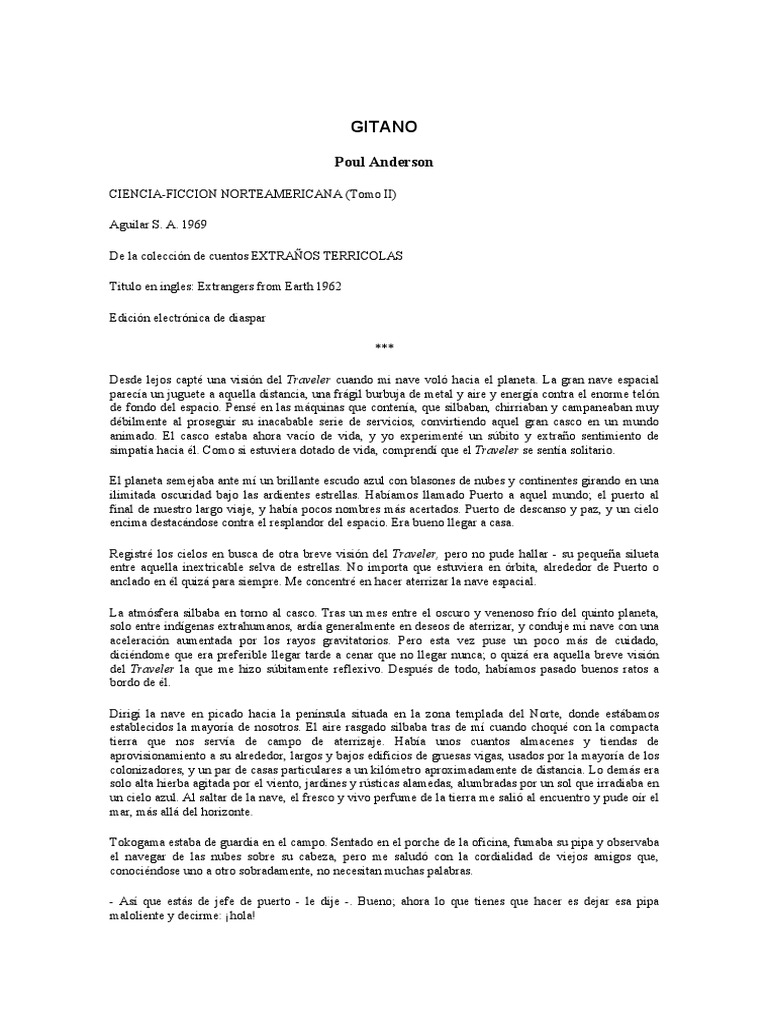 Poul Anderson-Gitano | PDF