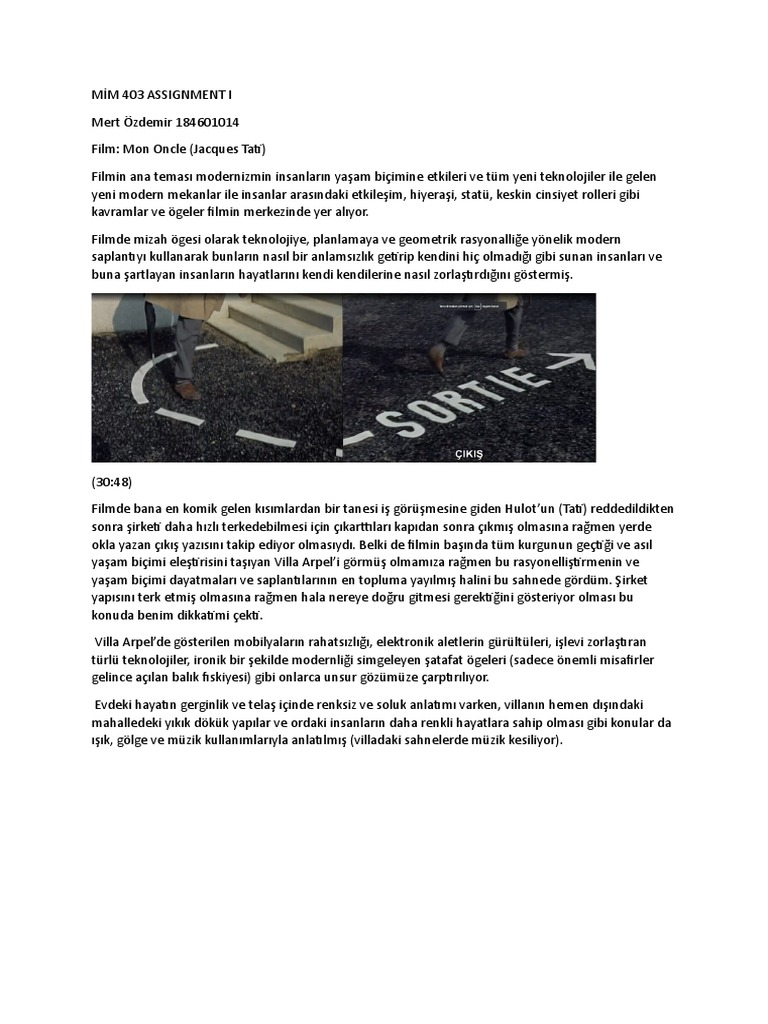 Mi̇m 403 Assignment I | PDF