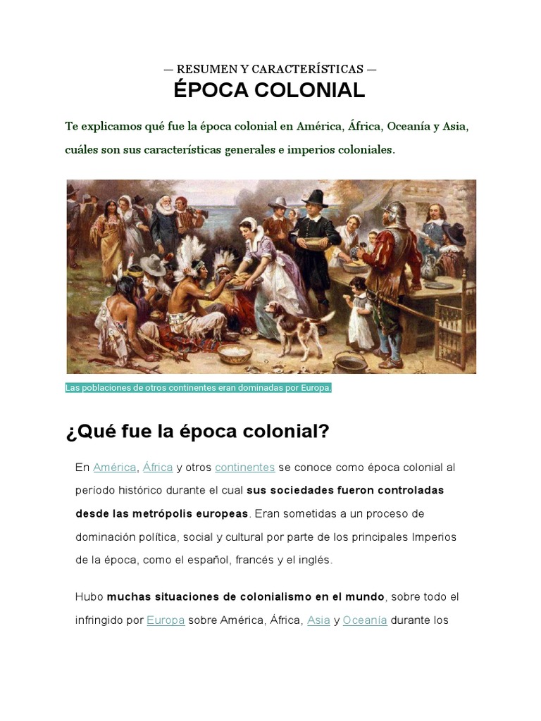 Epoca Colonial | PDF