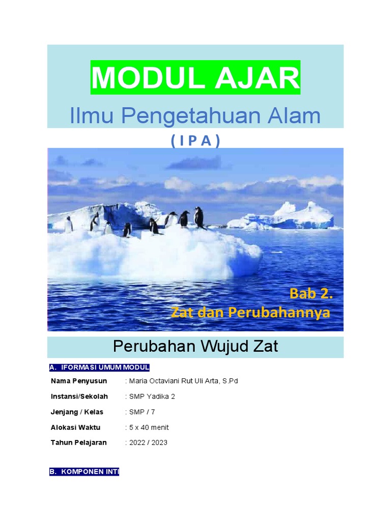 Proses Perubahan Wujud Zat | PDF