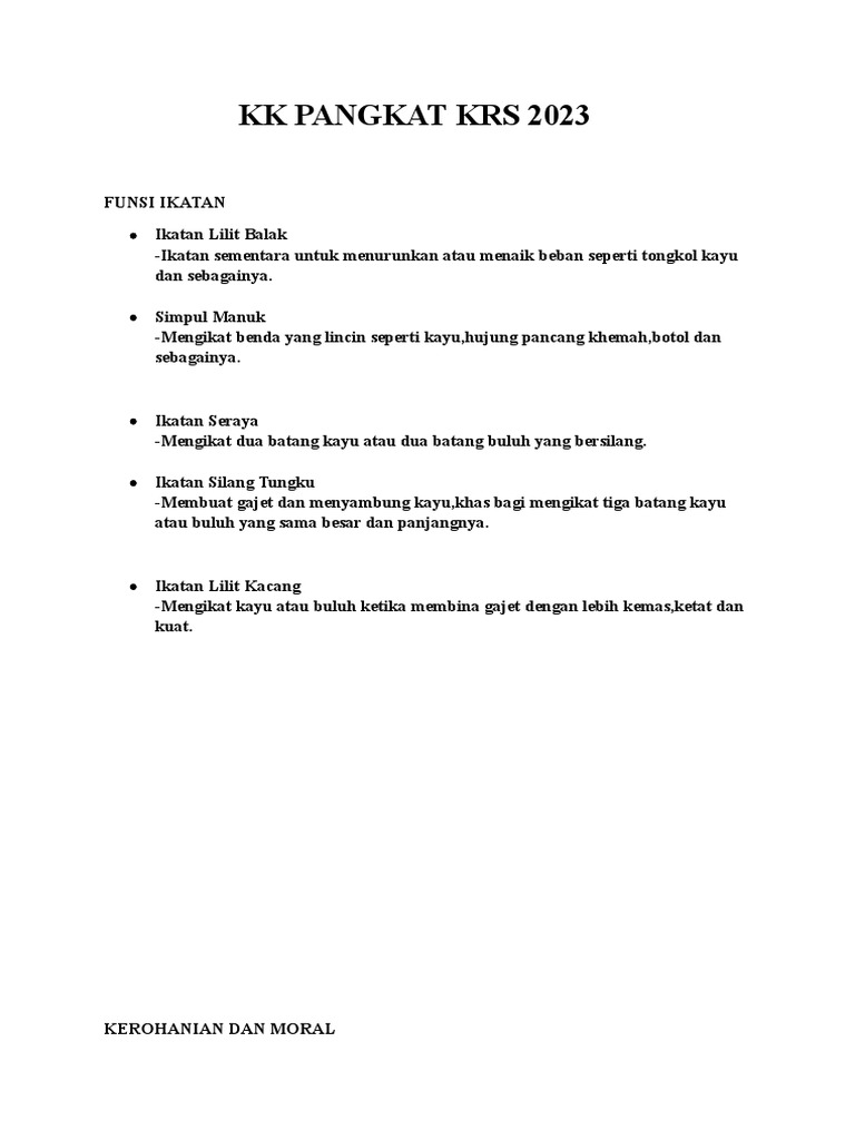 KK Pangkat Krs 2023 | PDF