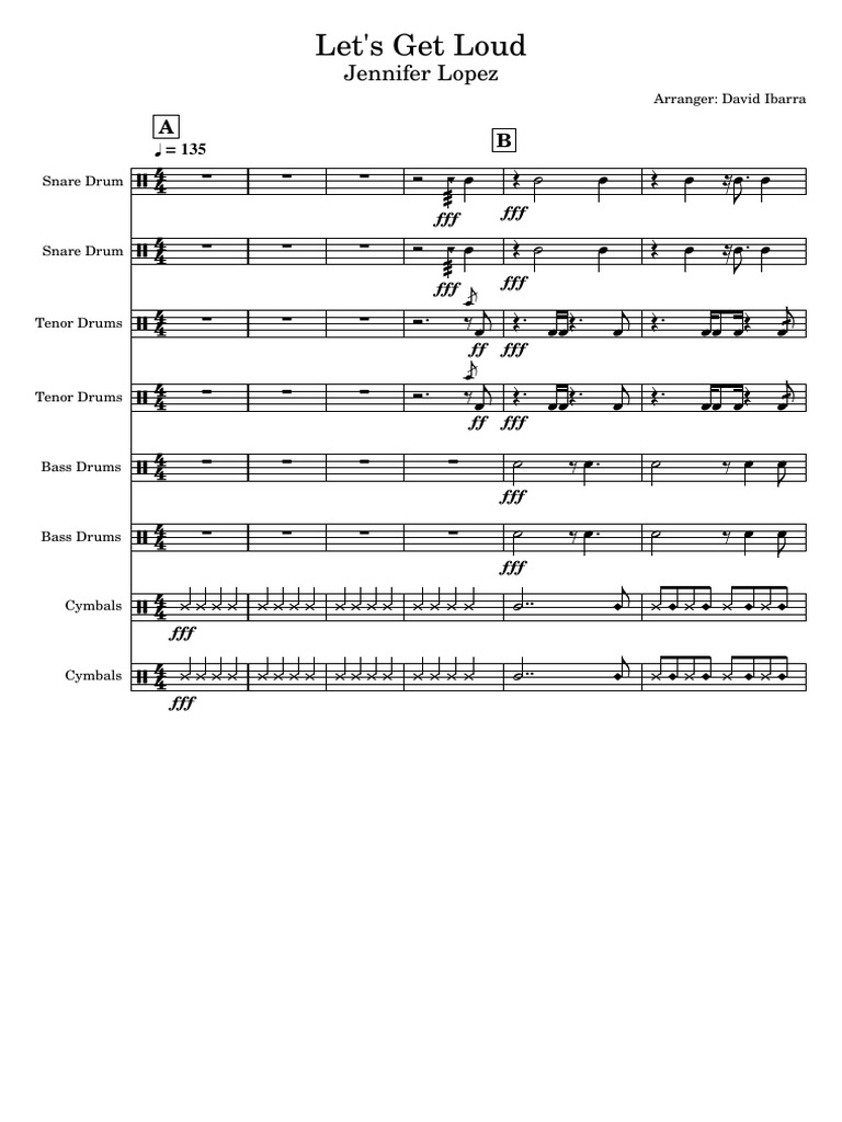 Let's Go Percussion Score | PDF
