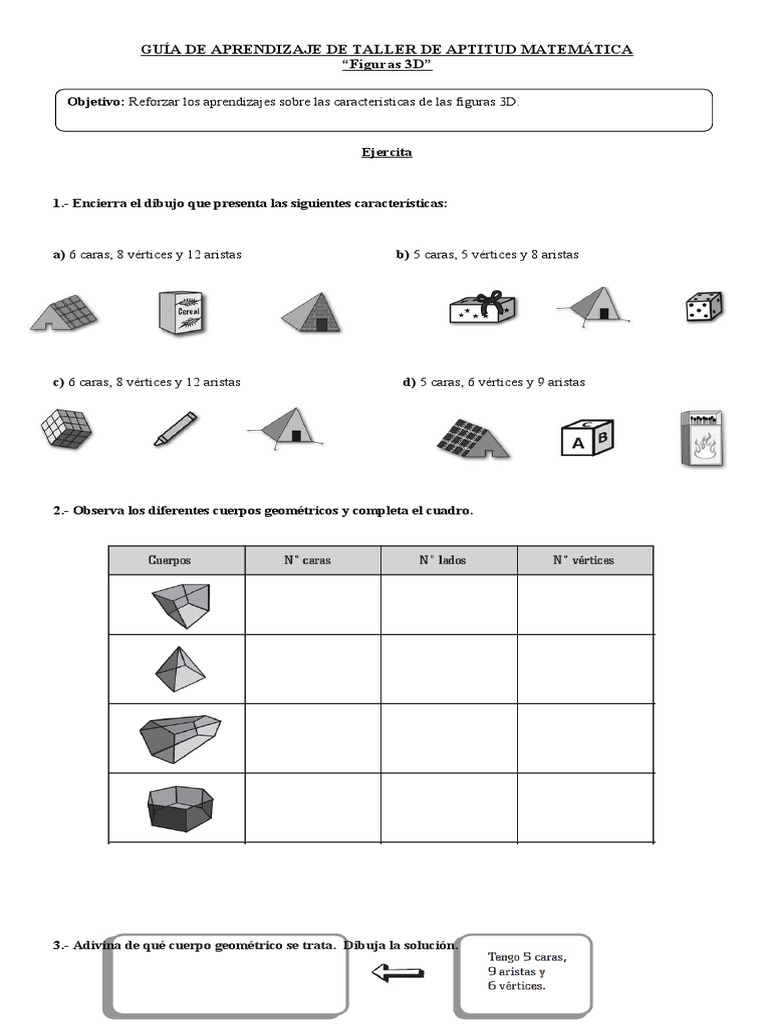 Características de Figuras 3D | PDF